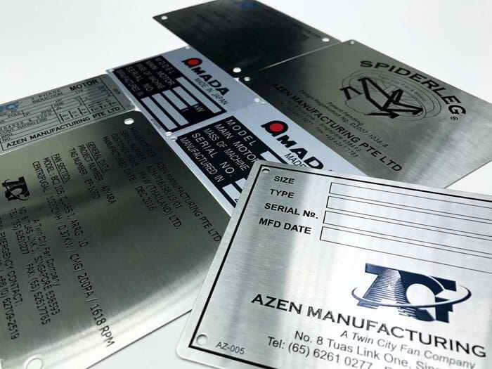Stainless Steel Nameplate | Hillier Industries Pte Ltd